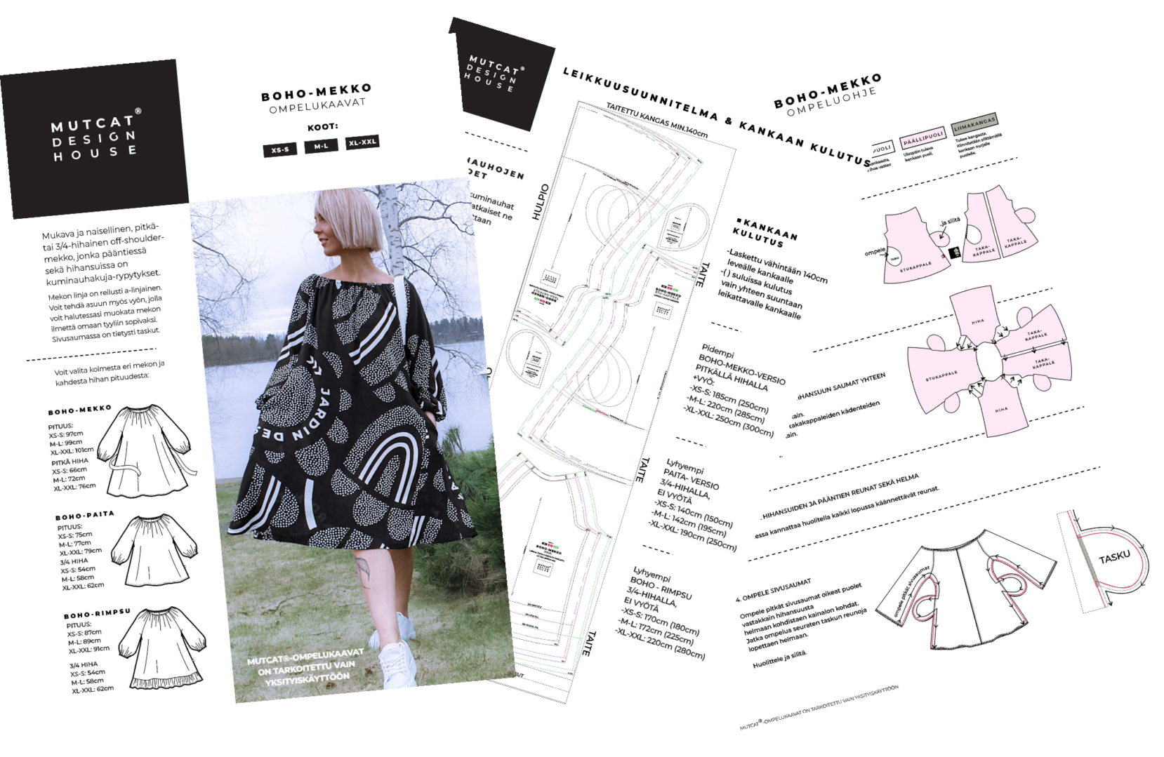 Boho-mekko: Rimpsu-versio - MUTCAT Design House