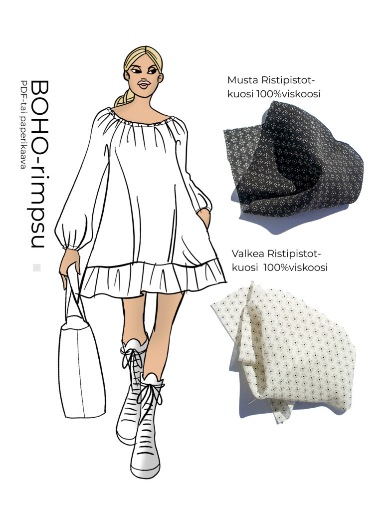 Boho-mekko: Rimpsu-versio - MUTCAT Design House