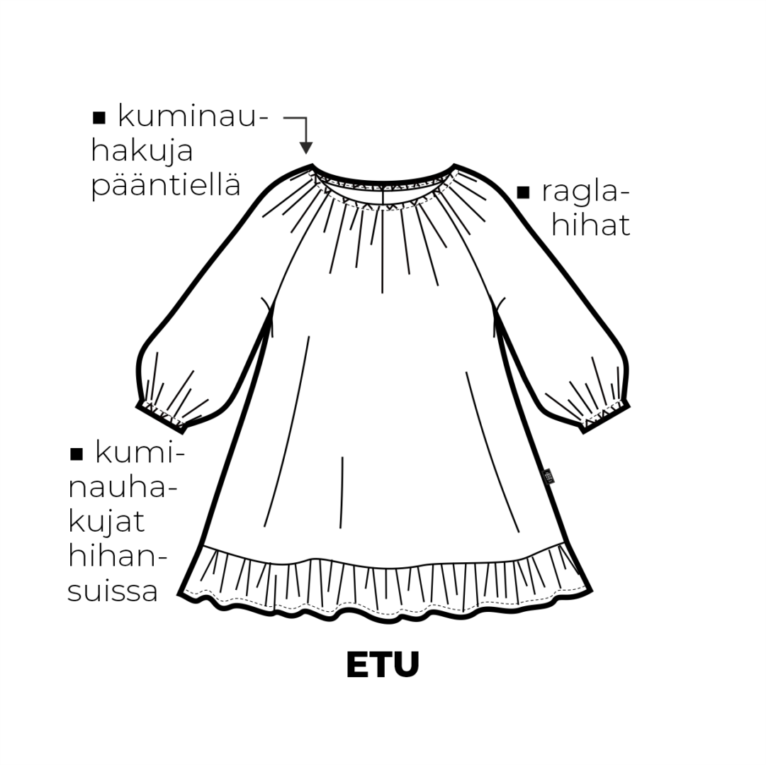 Boho-mekko: Rimpsu-versio - MUTCAT Design House